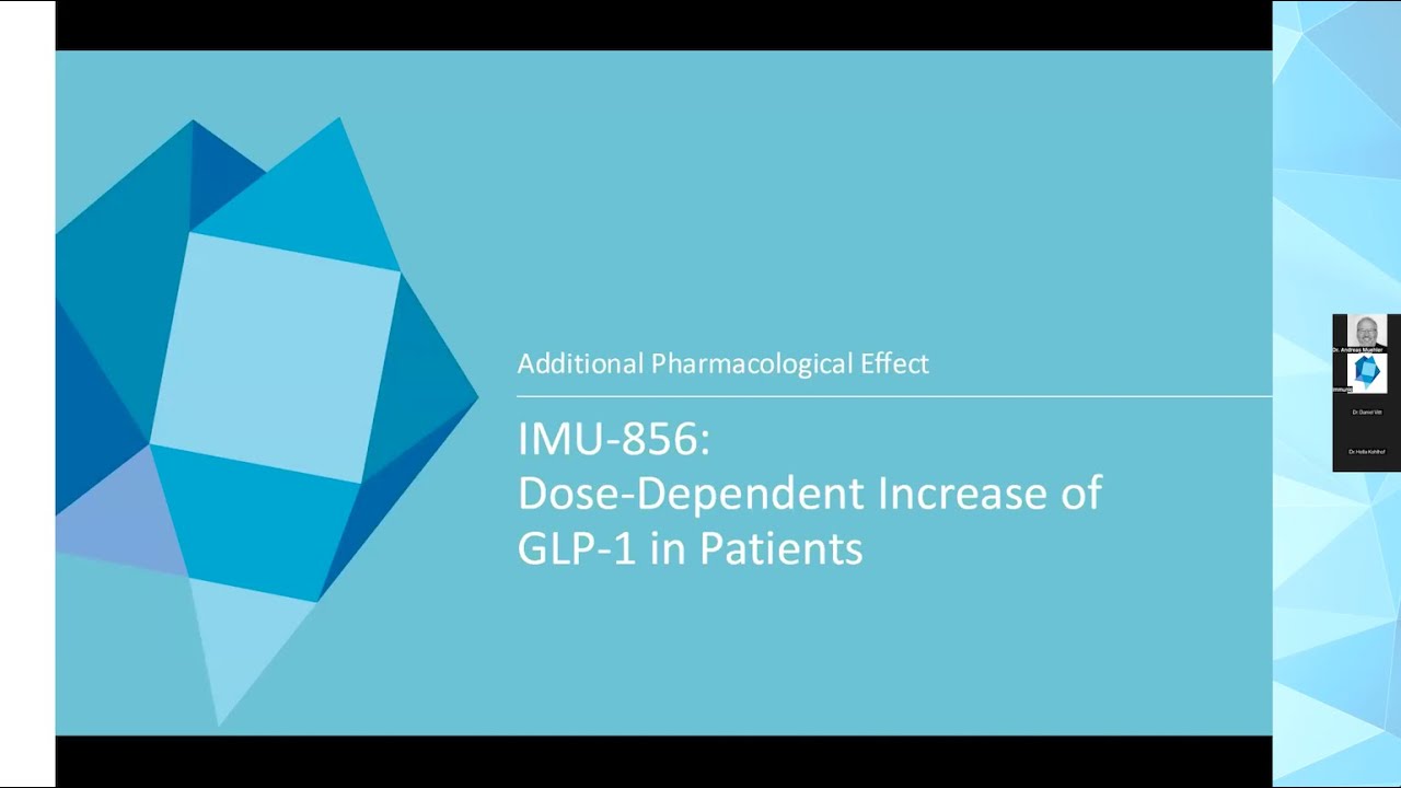 Immunic / IMU-856: Dose-Dependent Increase of GLP-1 in Patients ...